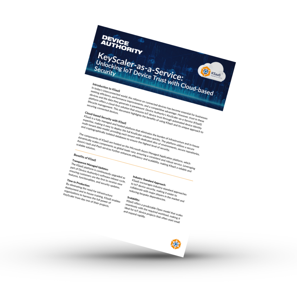 KeyScaler-as-a-Service Overview - Device Authority
